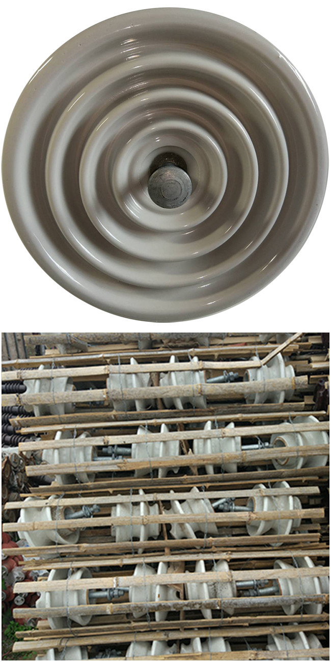 Isolateurs électriques de porcelaine de disque, type à haute tension ...